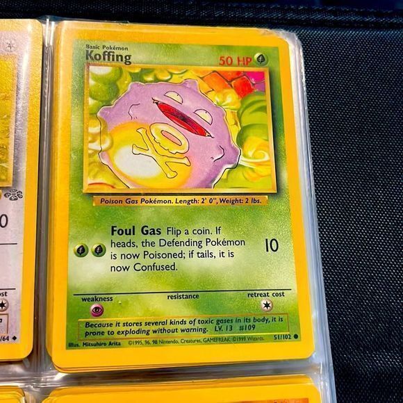 Pokemon | Toys | Pokmon Card Koffing 512 Base Set Unlimited Vintage ...